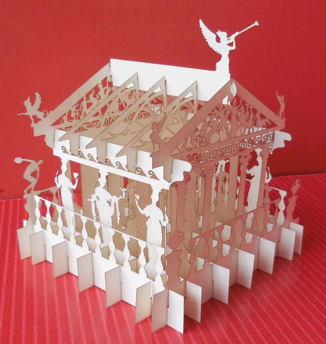 Parthenon - 3D Folding Template for Paper Cutting. PDF, SVG, - Etsy