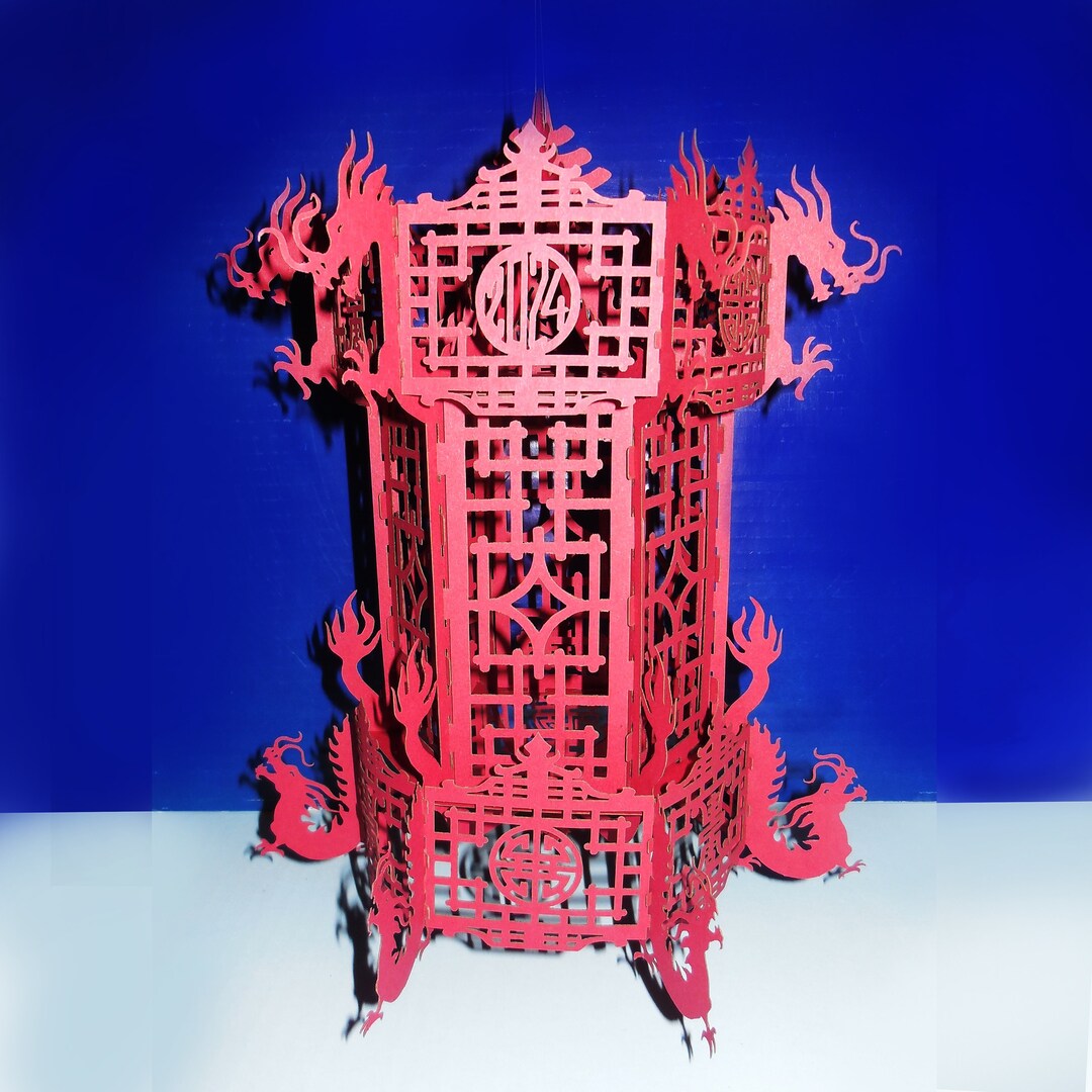3D Chinese Dragon Paper Lantern Template (digital Download) - Etsy