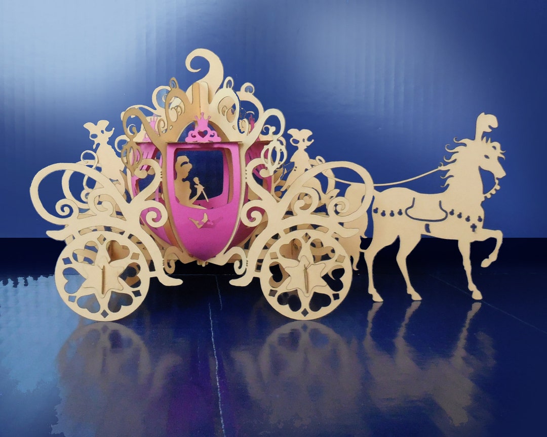 3D Cinderella Pumpkin Carriage Paper Cutting Template (digital Files ...