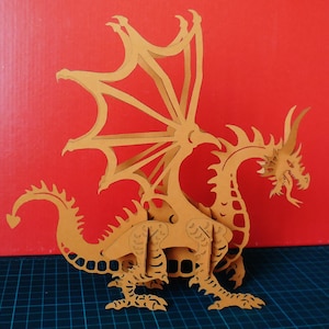 3D Dragon Papercraft Template: Cut File SVG, PNG, PDF (digital Download ...