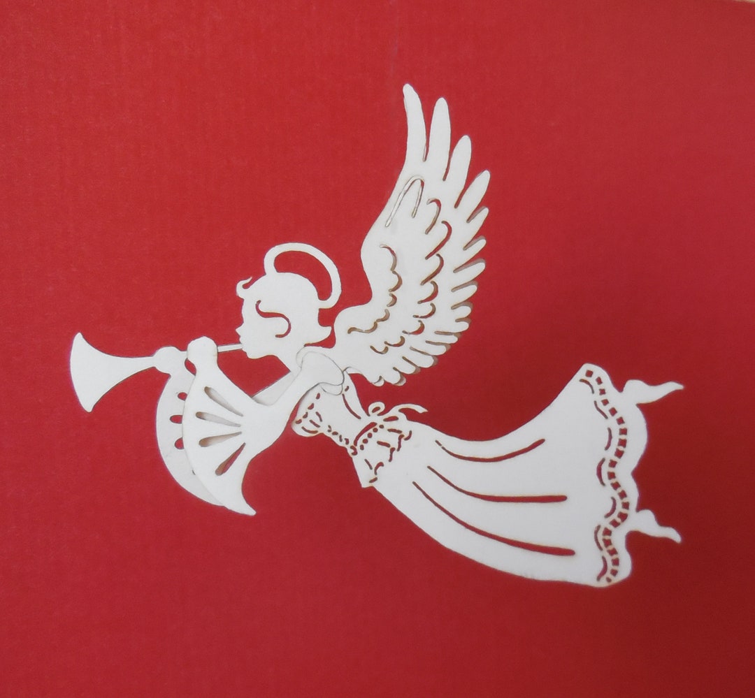 Christmas Angel With Trumpet, Christmas Angel Hanging Figure, 3D ...