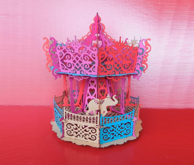 Paper Carousel Template: Intricate DIY 3D Puzzle (digital Download) - Etsy