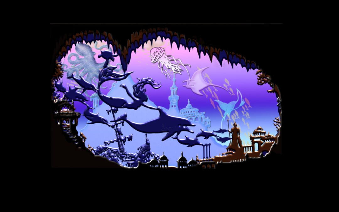 Tour Over Atlantis -templates for Light Box PDF, SVG - Etsy