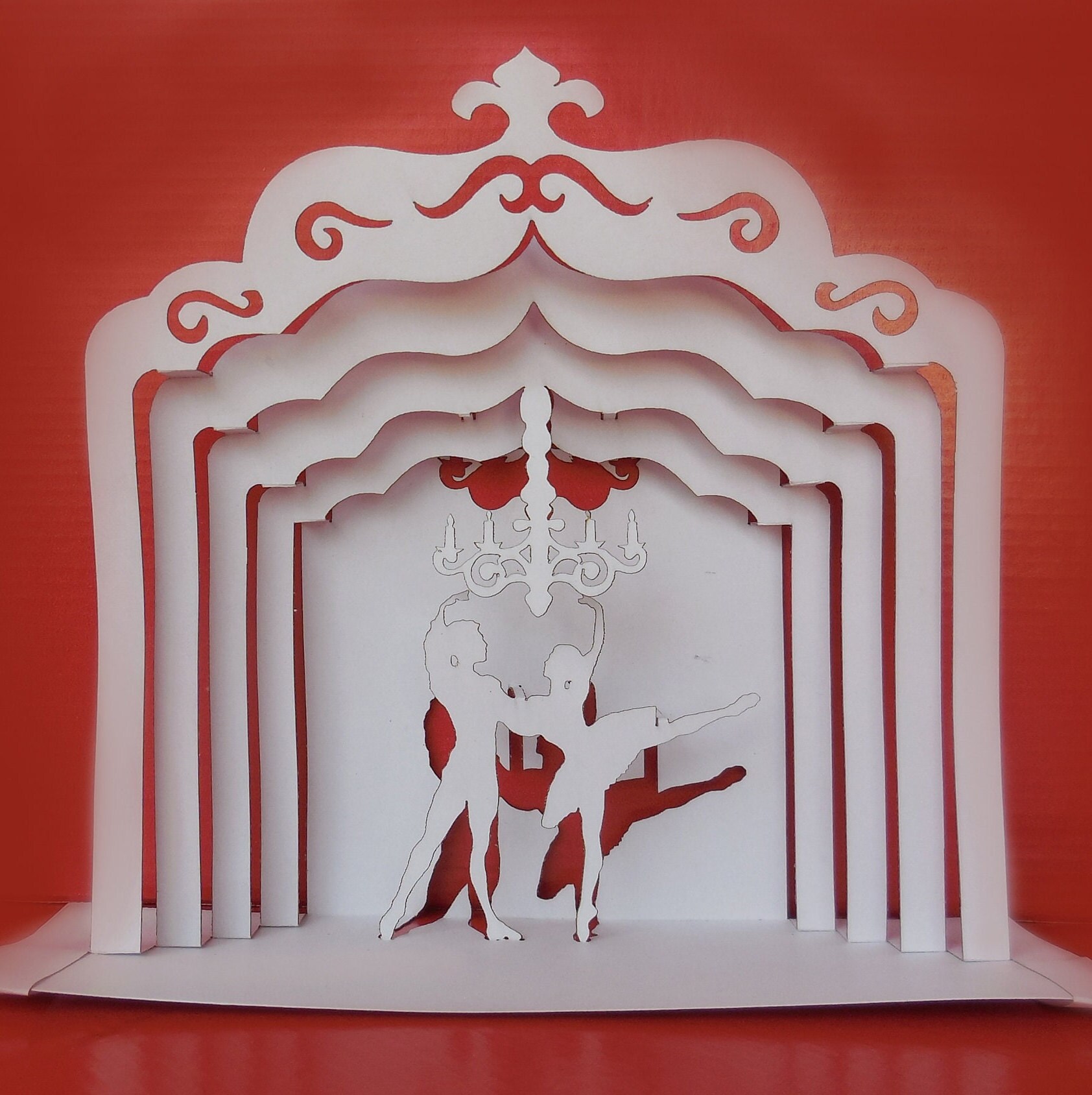 Ballet Pop-up Card Paper Template - Etsy