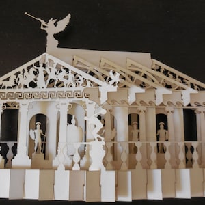 Parthenon - 3D Folding Template for Paper Cutting. PDF, SVG, - Etsy