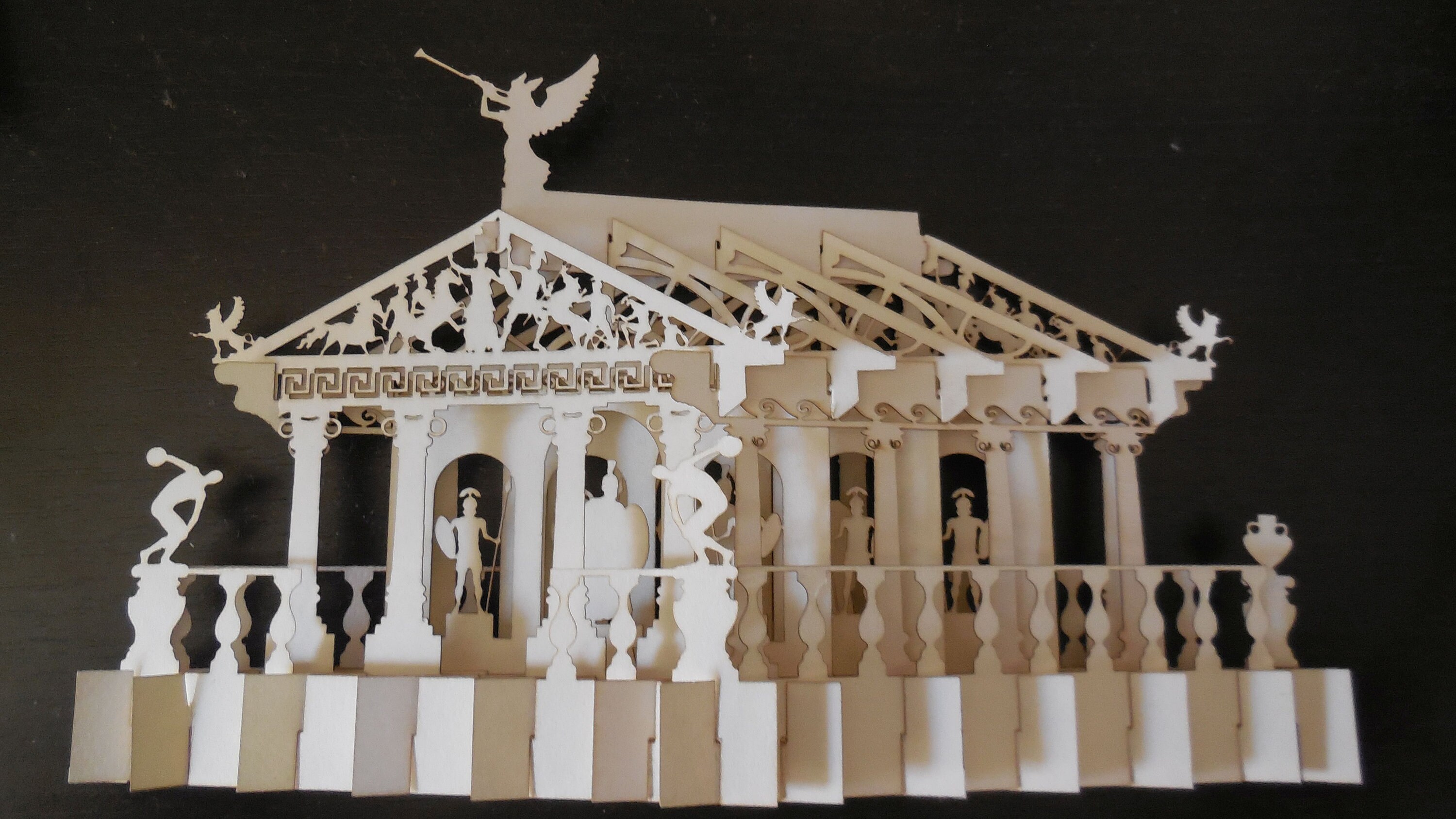 Parthenon - 3D Folding Template for Paper Cutting. PDF, SVG, - Etsy