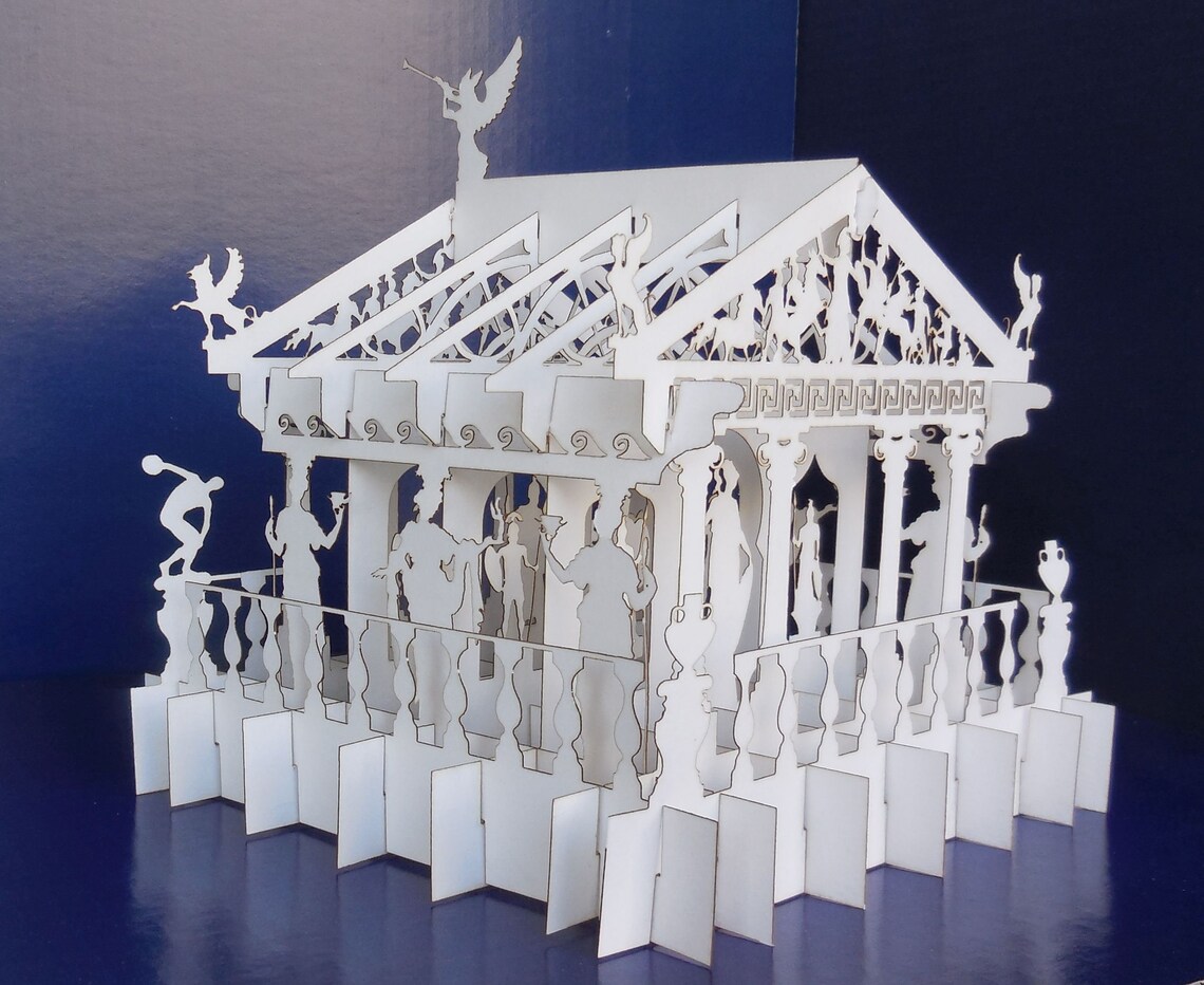 Parthenon - 3D Folding Template for Paper Cutting. PDF, SVG, - Etsy