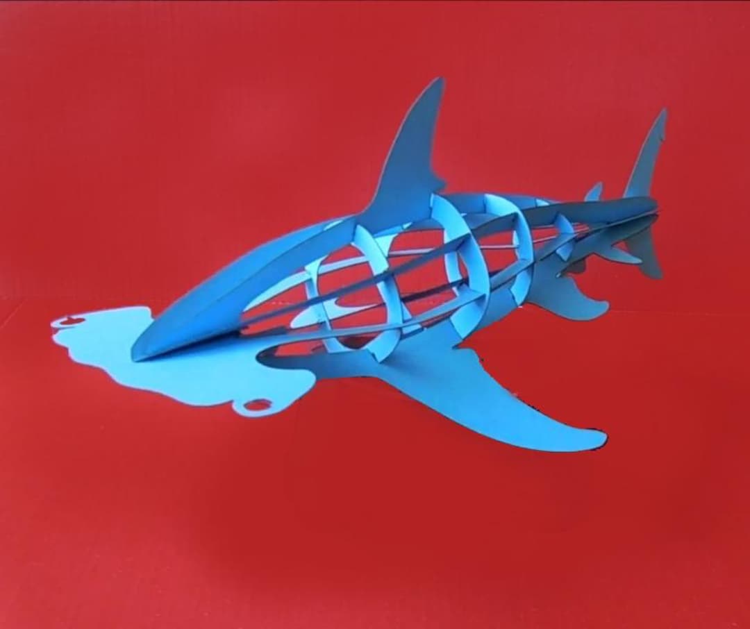 3D Hammerhead Shark Paper Model Template (digital Download) - Etsy