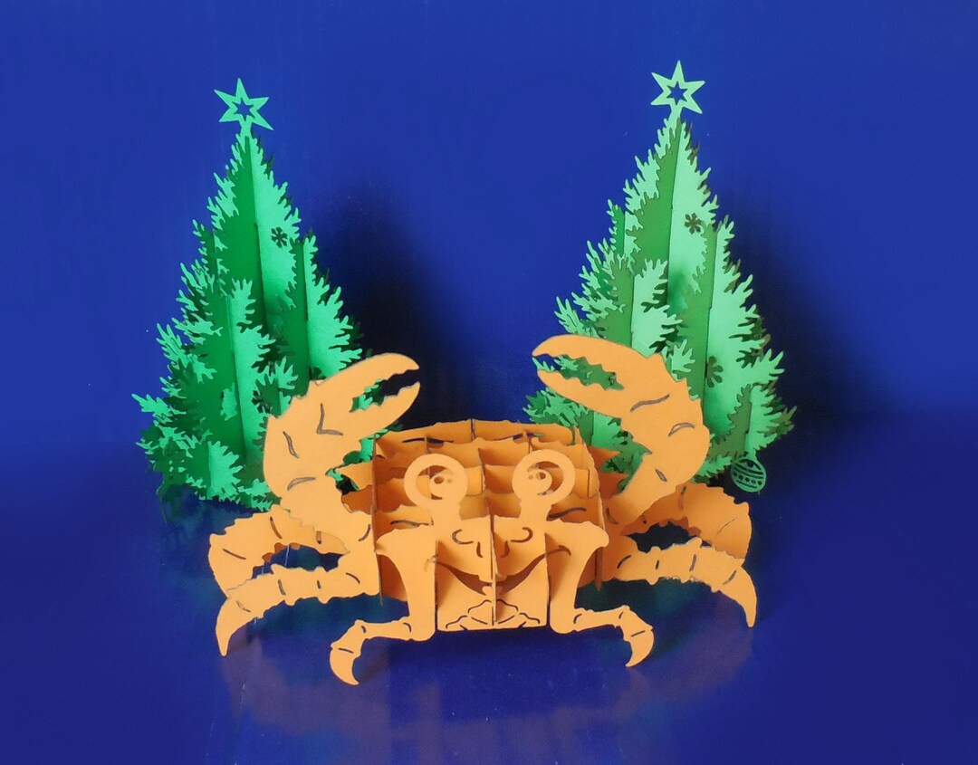 3D Crab Sliceform Paper Template (digital Download) - Etsy