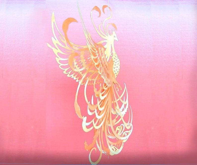 Phoenix 3D Template for Paper Cutting - Etsy