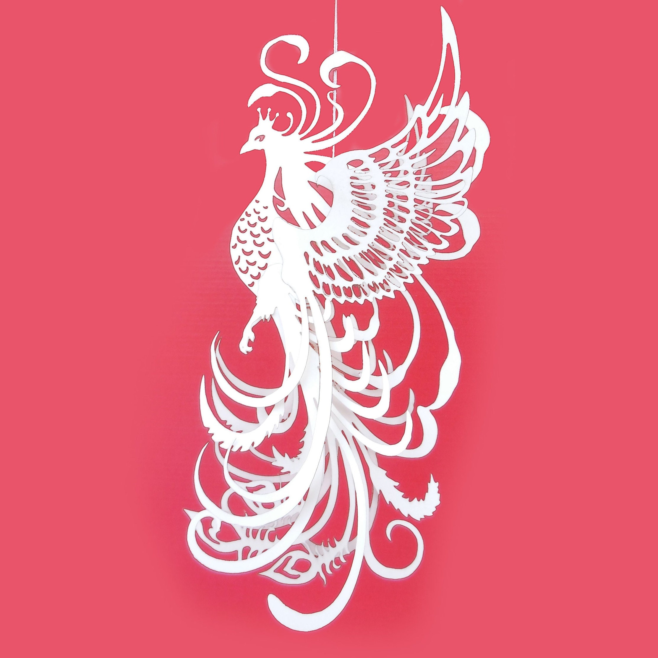 Phoenix 3D Template for Paper Cutting | Etsy