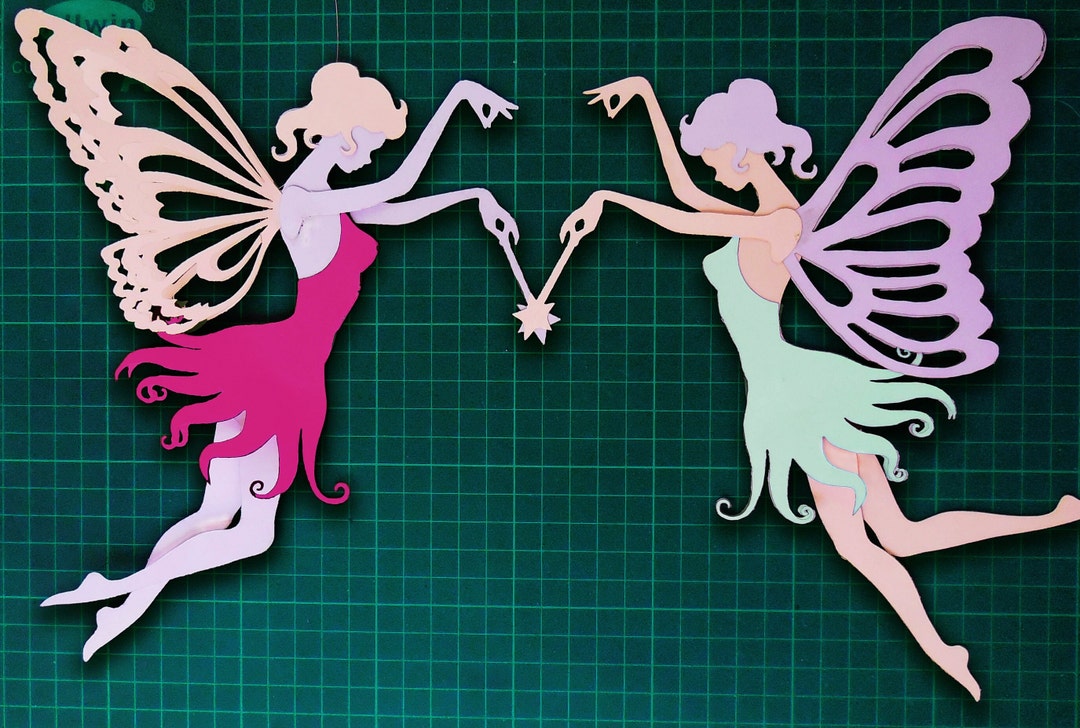 Fairy With Magic Wand Paper Cut Template (digital Download) - Etsy