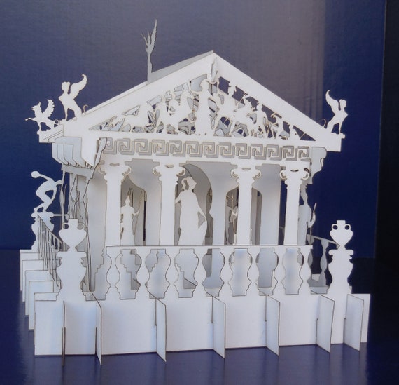 Parthenon 3D Folding Template for Paper Cutting. PDF SVG - Etsy