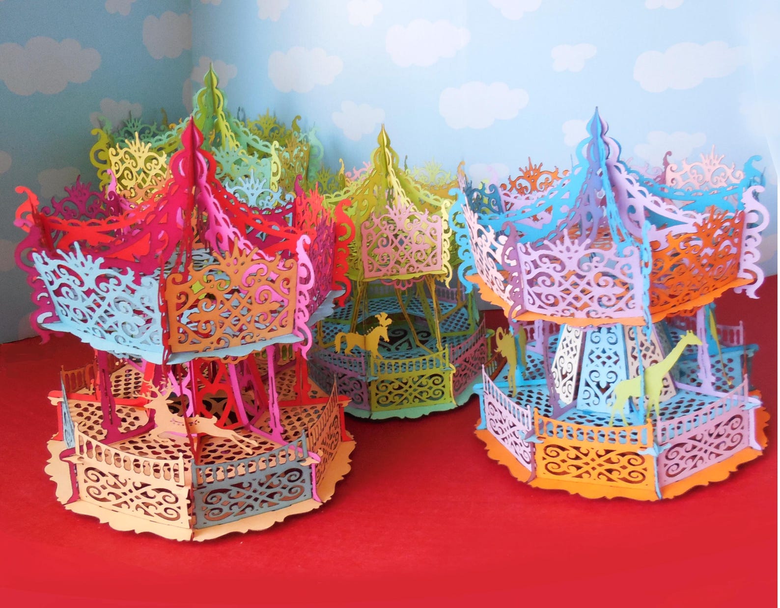 Paper Carousel Template: Intricate DIY 3D Puzzle (digital Download) - Etsy