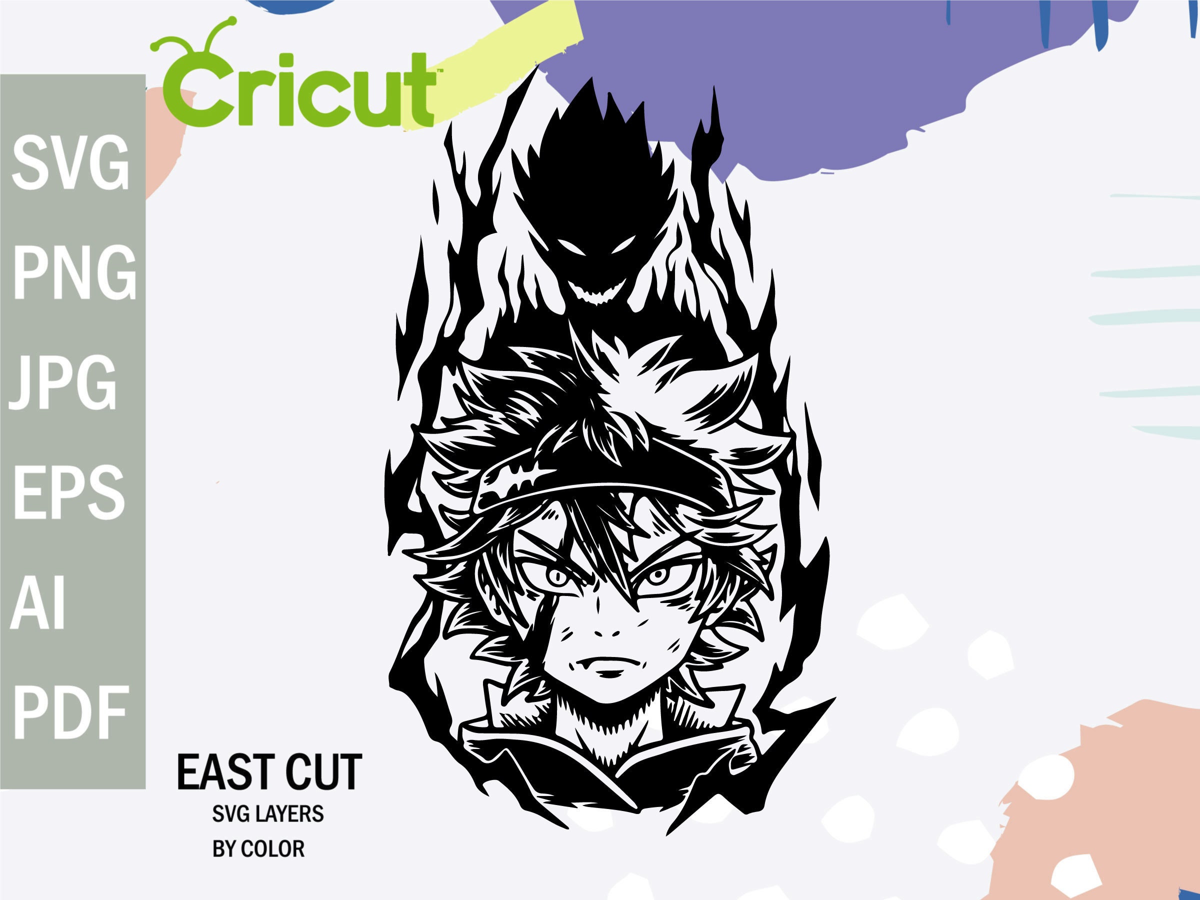 Anime svg descarga de archivos Manga SVG Instant Download | Etsy