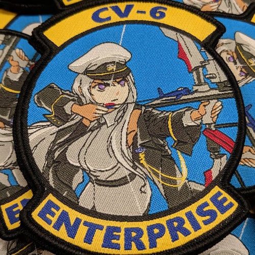 Enterprise Azur Lane Anime Morale Patch Hook and Loop - Etsy