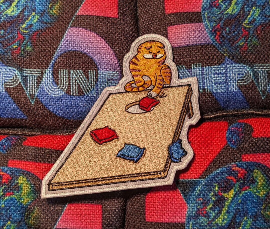Cornhole Cat Morale Patch Hook and Loop Backed. - Etsy