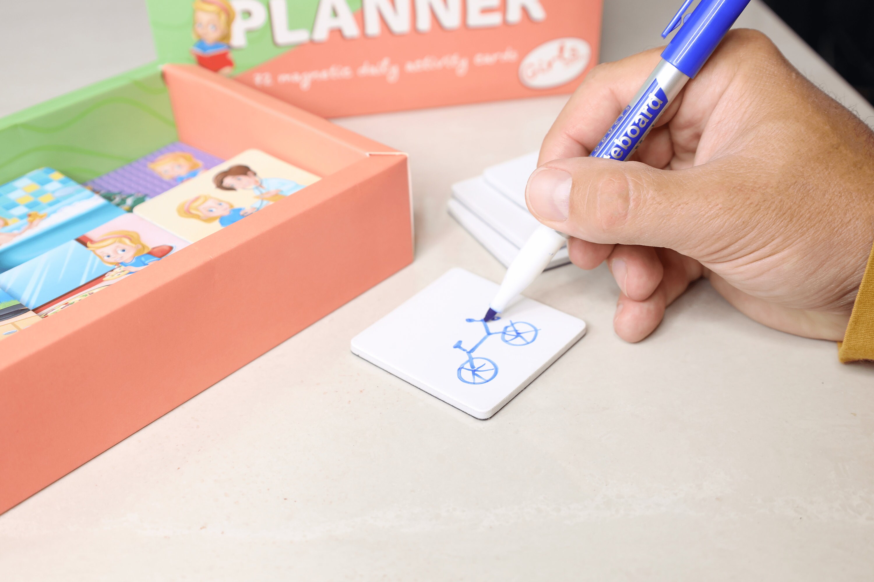 Dayplanner Board With 72 Magnetic Cards-visual Schedule Kids-toddler ...