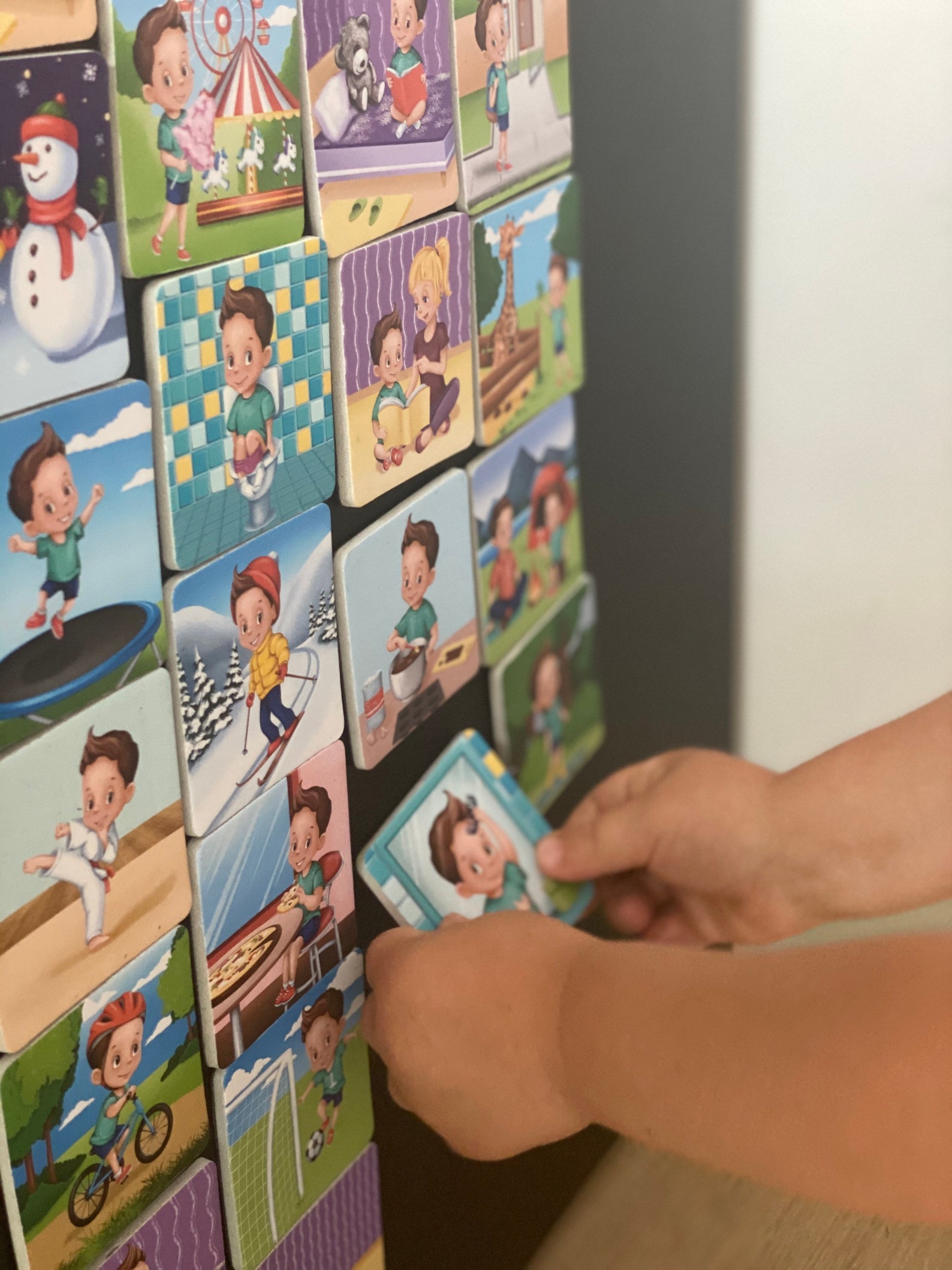 72 Magnetic Daily Activity Cards-visual Schedule Kids-toddler | Etsy