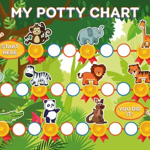 Potty Training Reward Chart Printable - Instant Download - A4/A3/A5 ...