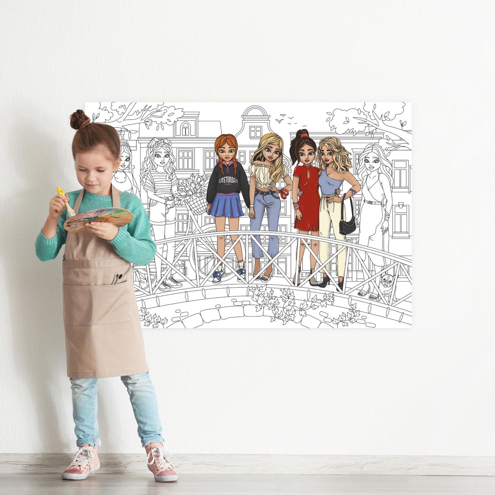 XXL Giant Coloring Poster With Unicorns - Indoor Activities for Kids ...