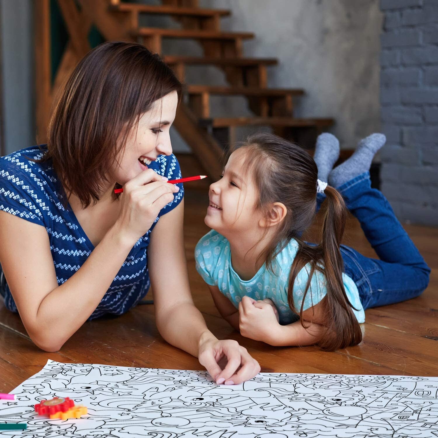 XXL Giant Coloring Poster With Unicorns Indoor Activities for Kids ...