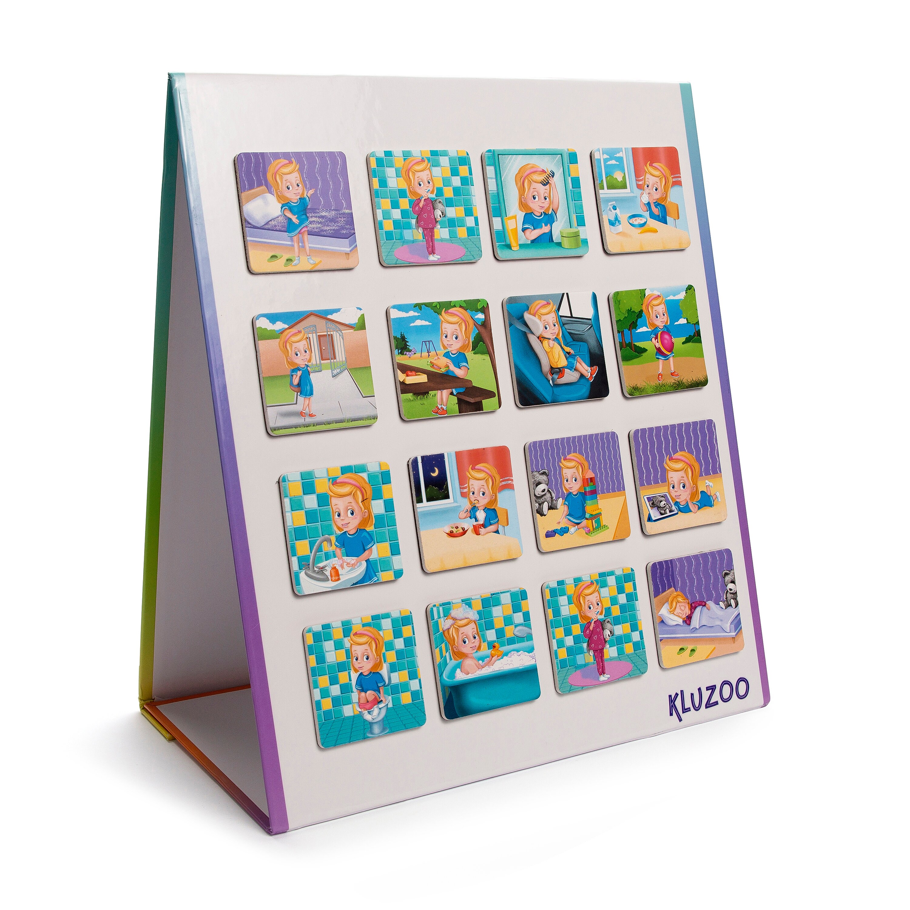 Dayplanner Board for Kids With 72 Magnetic Cards-visual Schedule Kids ...