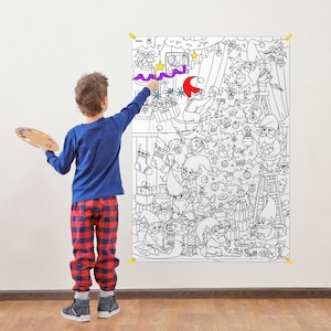XXL Giant Coloring Poster With Home - Indoor Activities for Kids ...