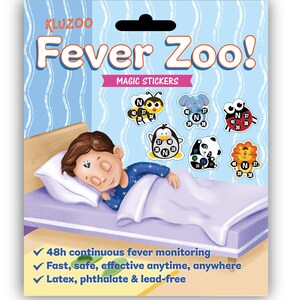 FEVER ZOO - Stick-on Fever Indicators - Temperature Monitoring for Kids ...