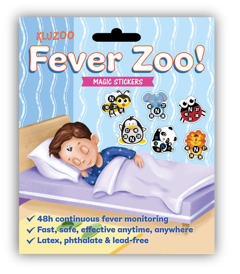 FEVER ZOO - Stick-on Fever Indicators - Temperature Monitoring for Kids ...