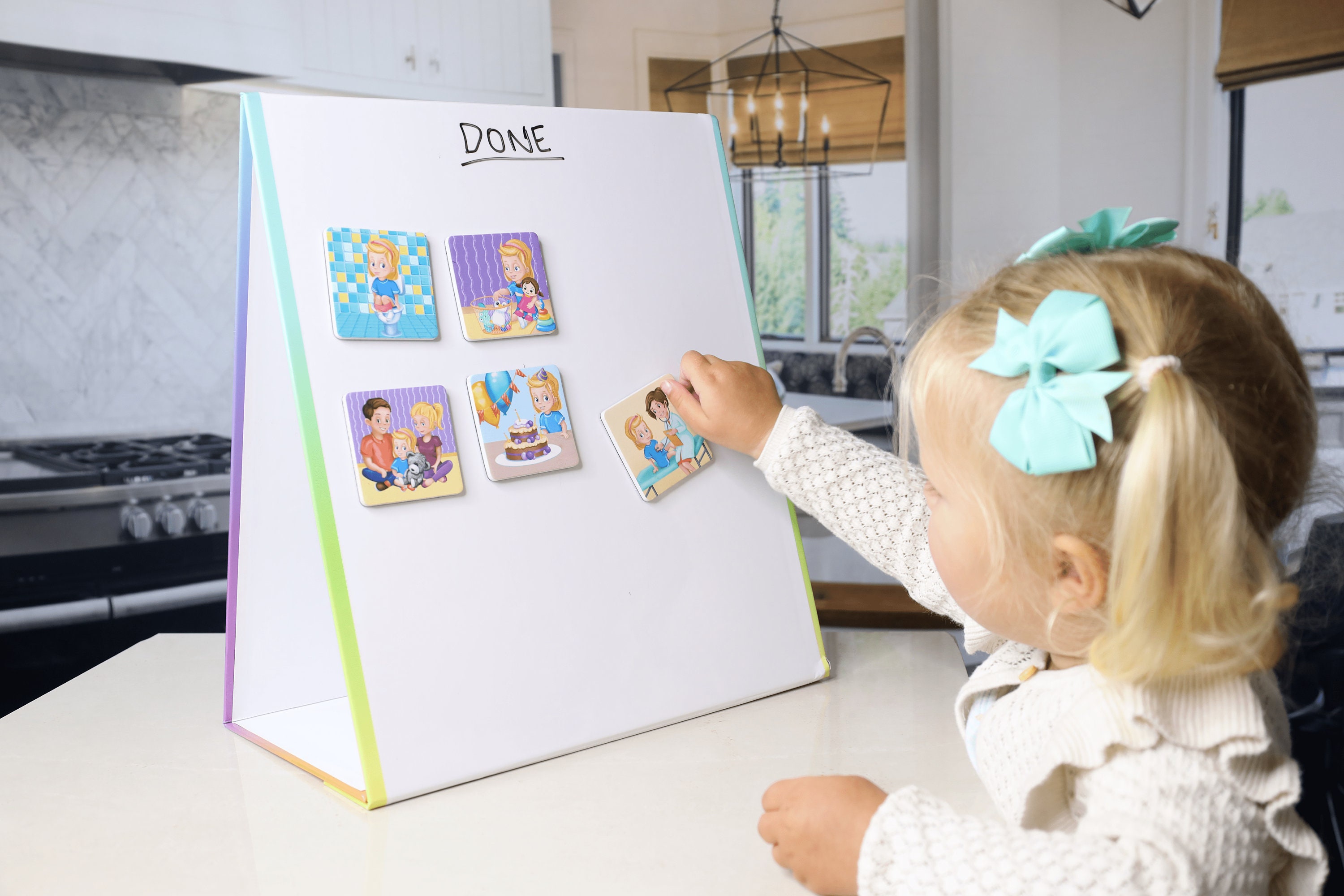 Dayplanner Board With 72 Magnetic Cards-visual Schedule Kids-toddler ...