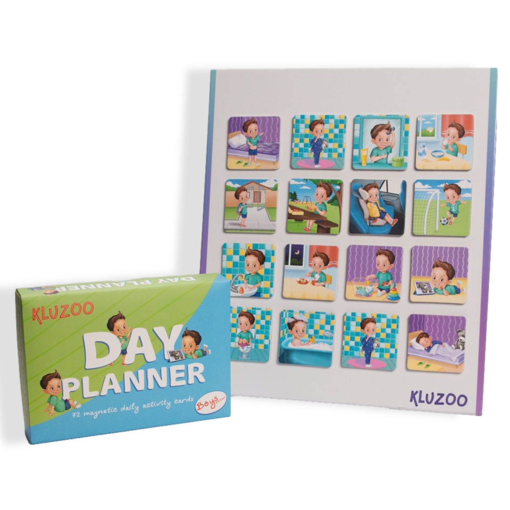 Dayplanner Board for Kids With 72 Magnetic Cards-visual Schedule Kids ...