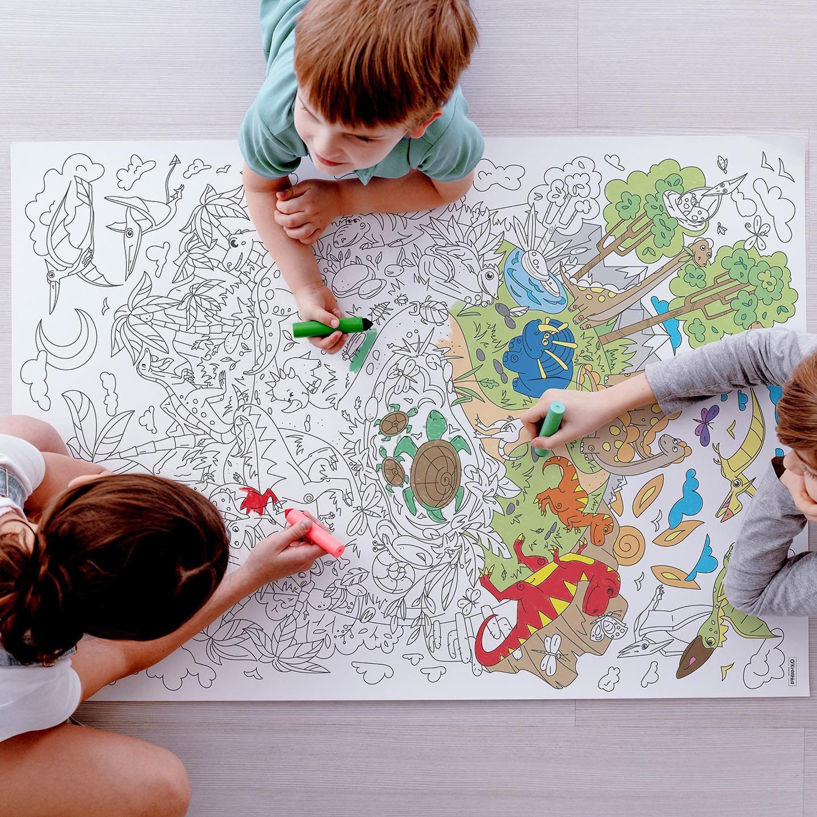 XXL Giant Coloring Poster With Unicorns - Indoor Activities for Kids ...