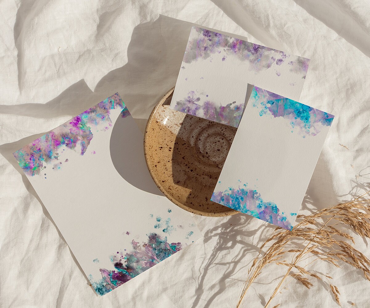 Purple Blue Abstract Border, Abstract Borders Clipart, Transparent ...