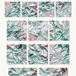 Wrinkled Foil Digital Paper Pack, Abstract Texture Backgrounds, Digital ...