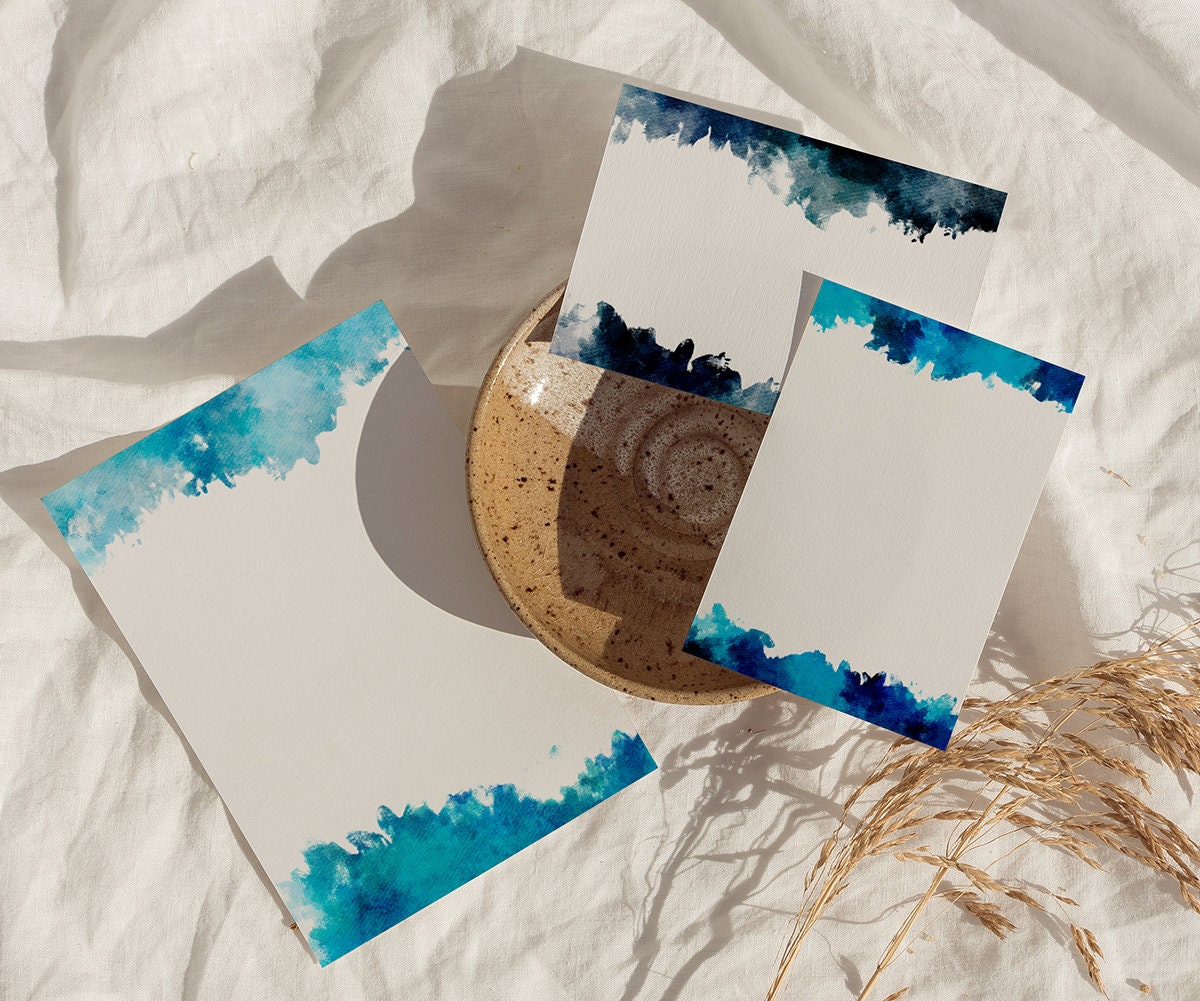 Watercolor Border, Abstract Borders Clipart, Watercolor Texture PNG ...