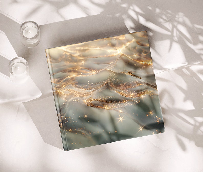 Gold Glitter Water Digital Papers, Abstract Water Reflection Images ...