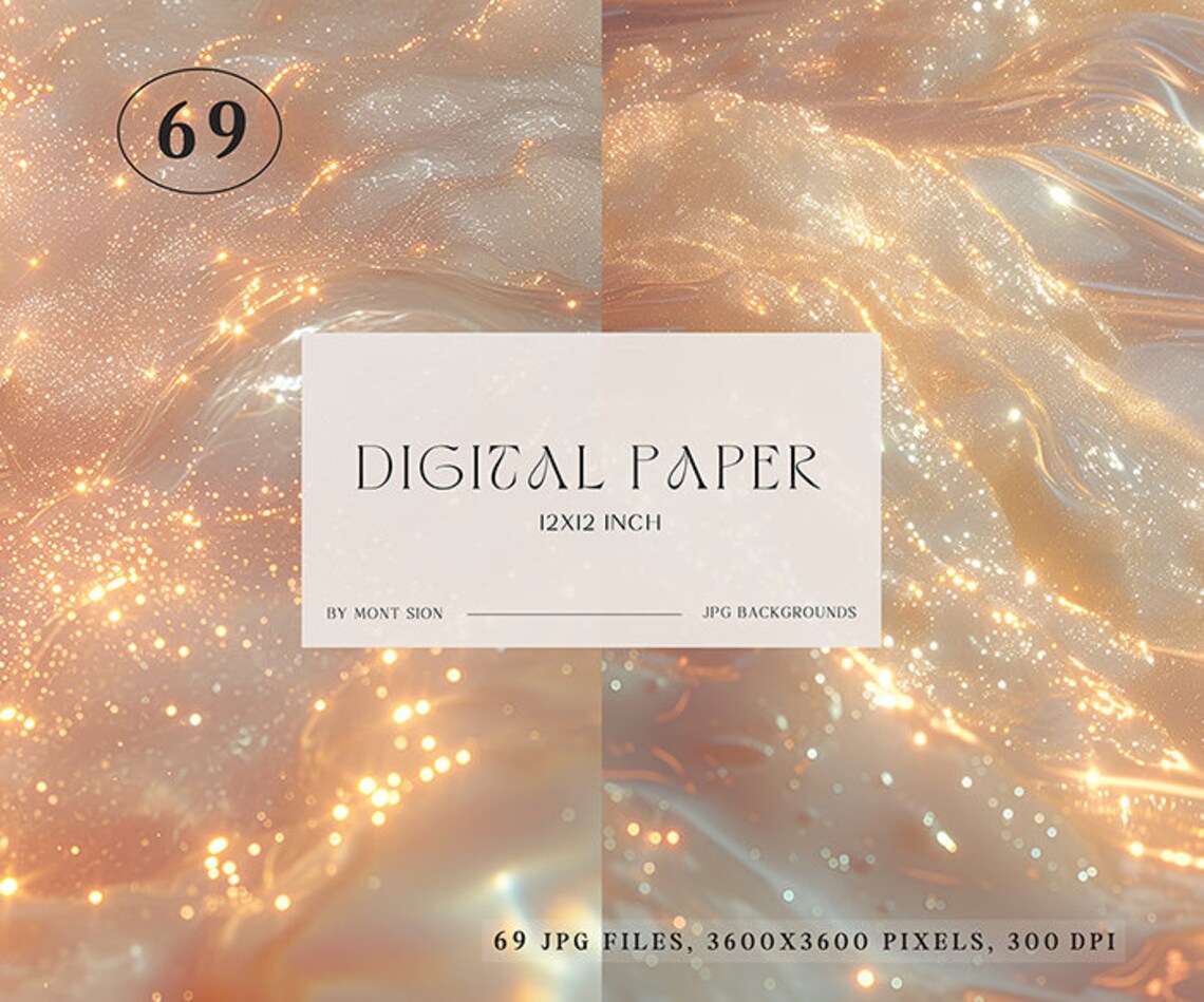 Sparkling Wave Digital Papers, Dreamy Sea/aesthetic Water Images ...