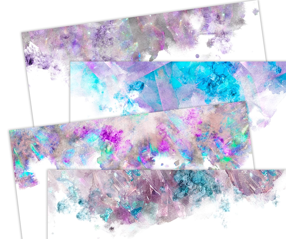 Purple Blue Abstract Border, Abstract Borders Clipart, Transparent ...