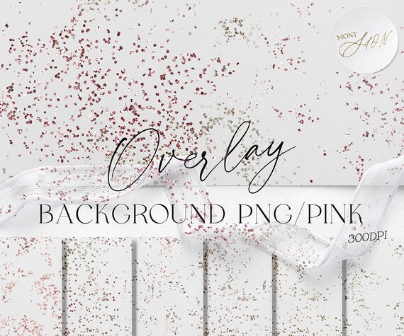 Pink Gold Backgrounds PNG Rose Gold/glitter Overlays - Etsy