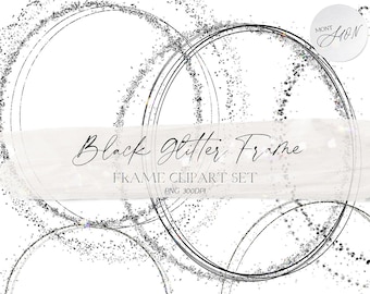 19 Gold Sparkle Frames Clip Art, Glitter Circle/round Border Frames ...