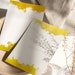 Yellow Abstract Borders Clipart, Yellow Watercolor/gold Glitter Border ...
