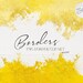Yellow Abstract Borders Clipart, Yellow Watercolor/gold Glitter Border ...