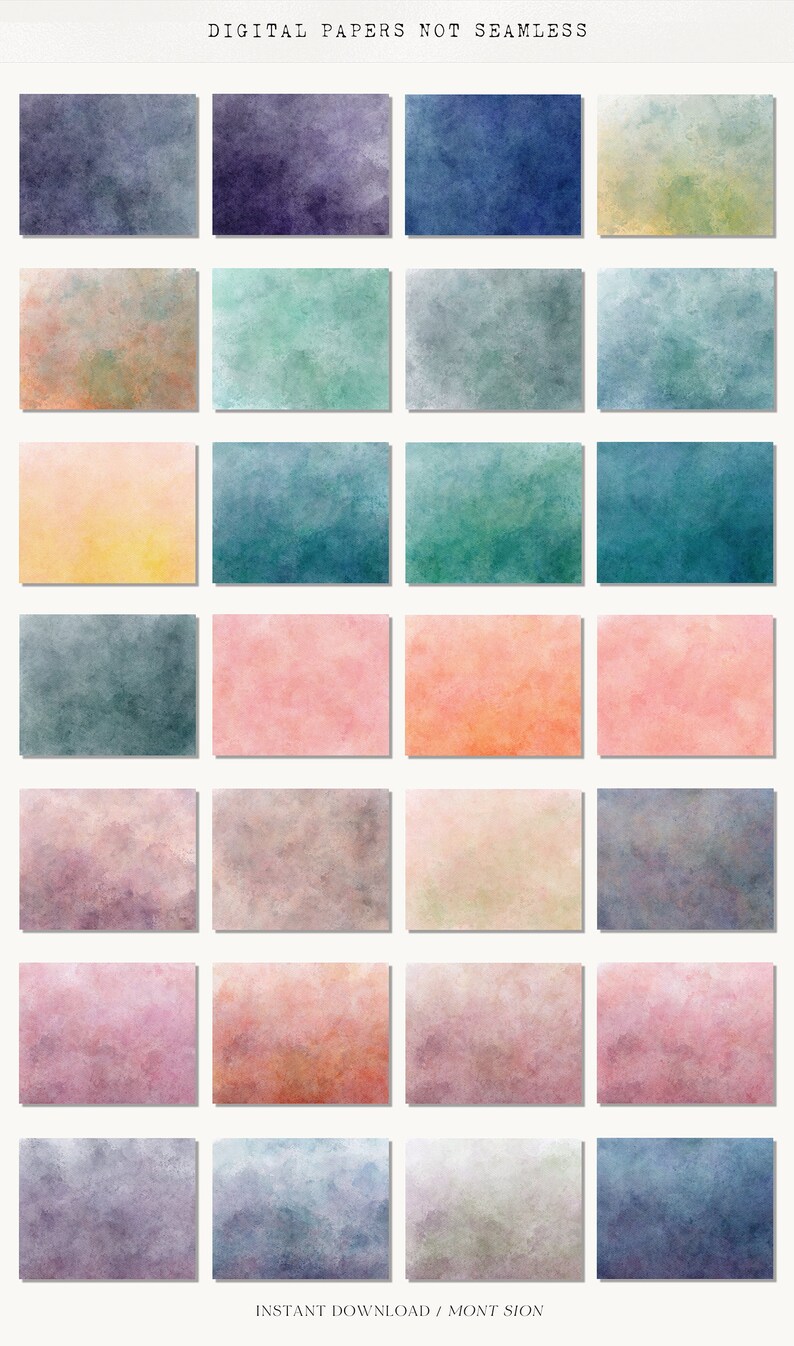 110 Huge Watercolor Digital Paper Pack, Watercolor Backgrounds ...