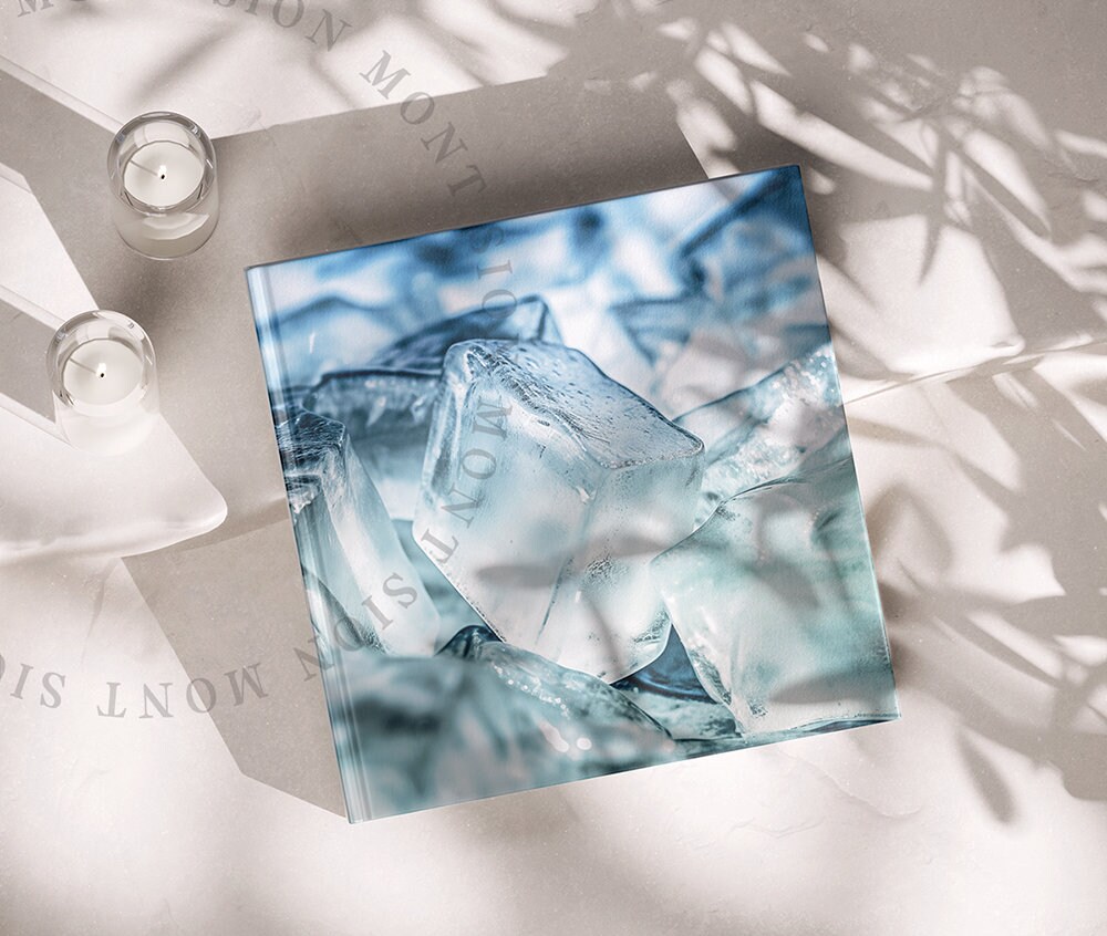 Ice Digital Paper Pack, Frozen Ice Cube Backgrounds, Digital Craft ...