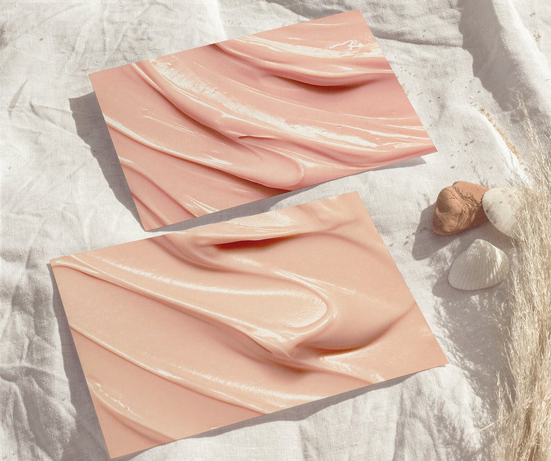Pink Cream Digital Paper Pack, Soft Cosmetic Cream Texture Images ...