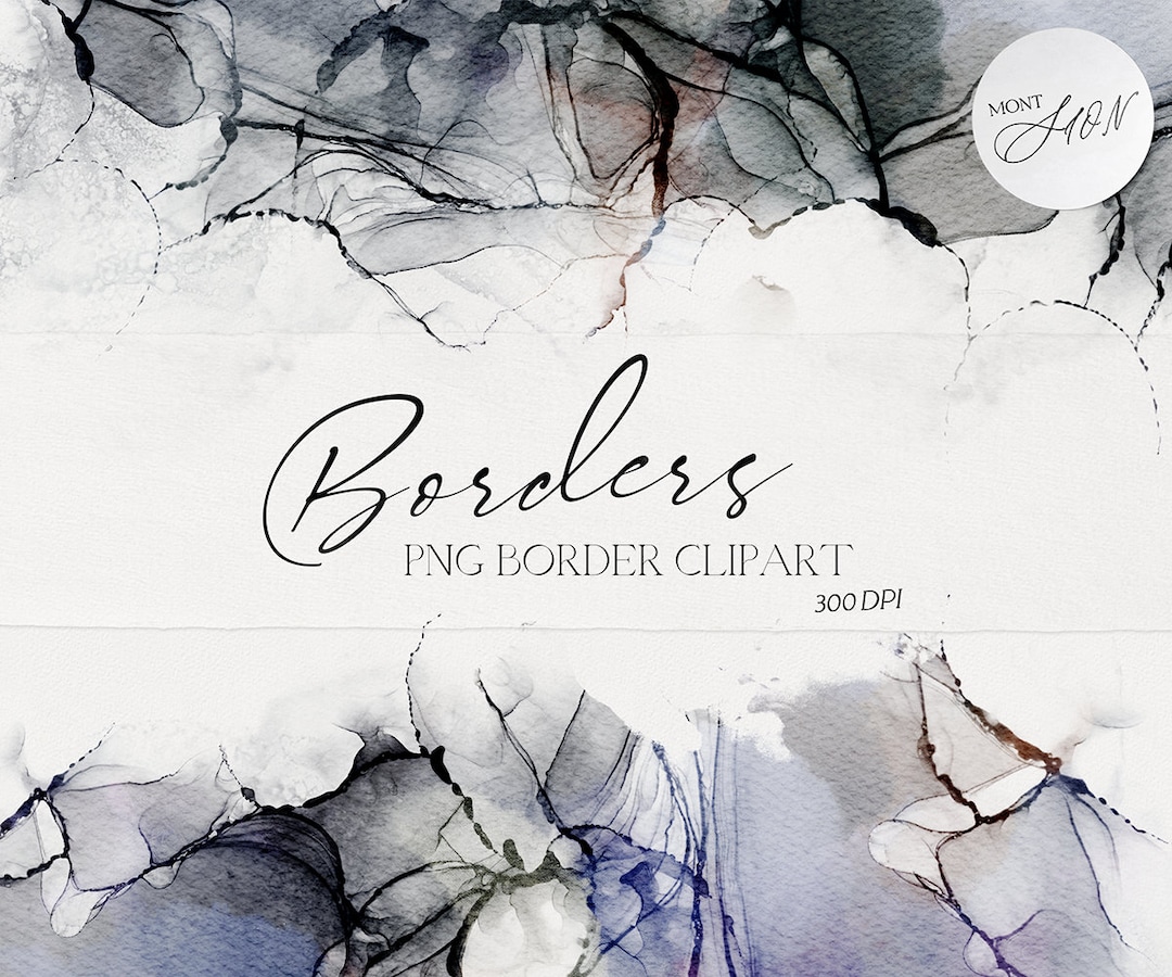 Aesthetic Borders Clipart, Abstract Navy Blue Border PNG, Transparent ...