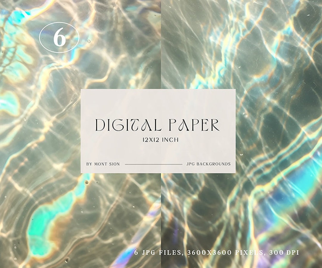 Water Reflection Digital Papers, Water Ripple Backgrounds, Digital ...