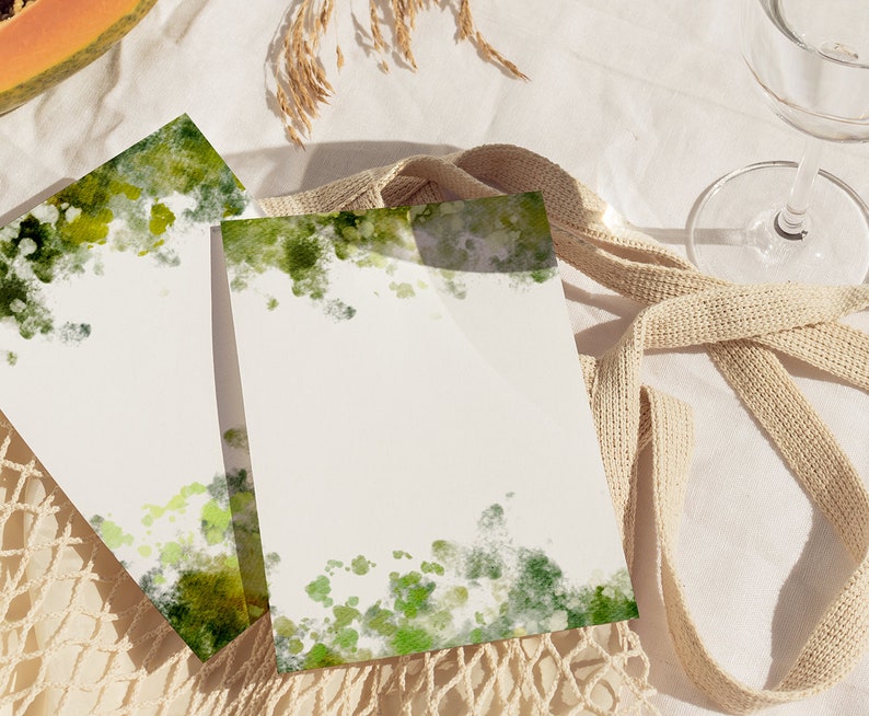 Green Watercolor Border, Abstract Borders Clipart, Watercolor Texture ...