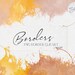 Abstract Borders Clipart, Orange Watercolor Border, Watercolor Texture ...